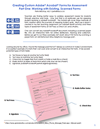 Creating Custom Adobe® Acrobat® Forms for Assessment Part One: Working ...