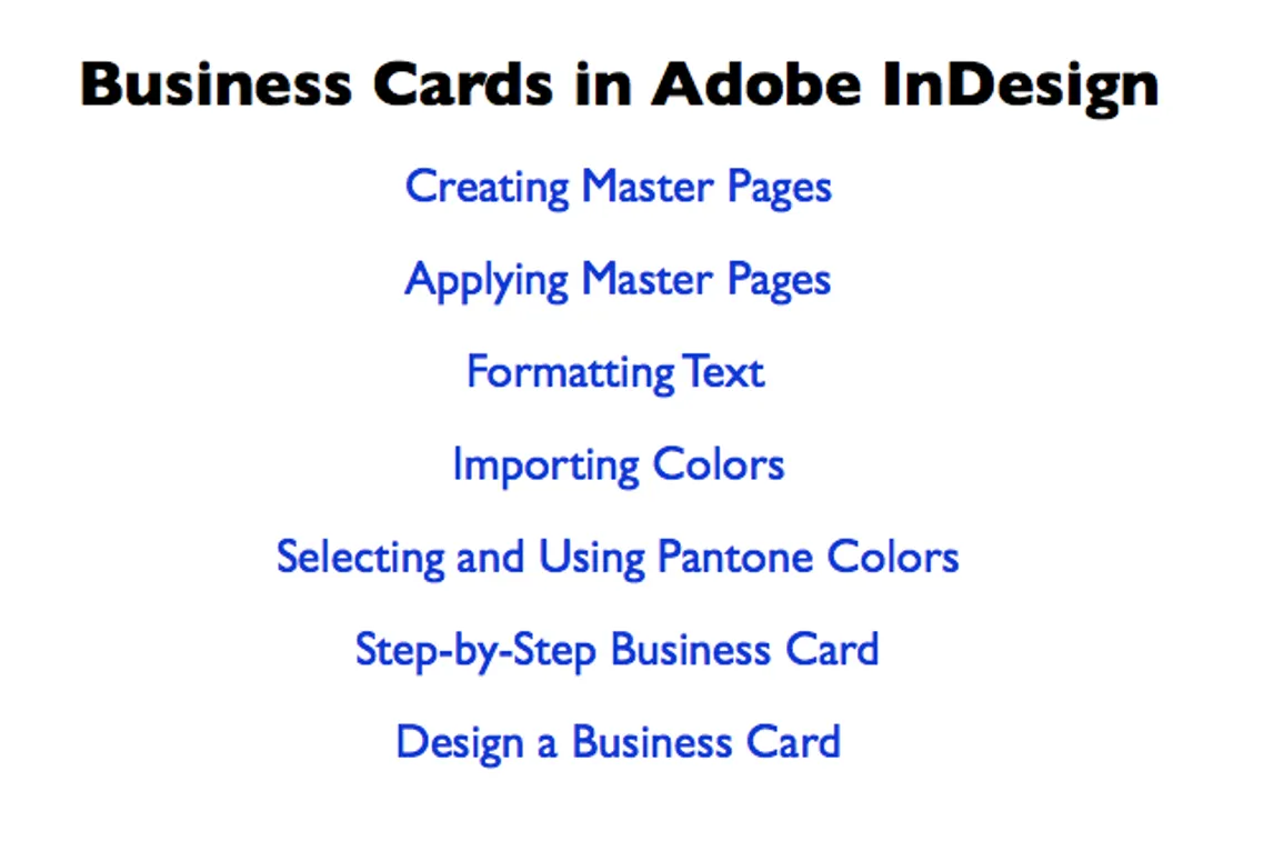 Business Card design in Adobe InDesign | Adobe Education Exchange