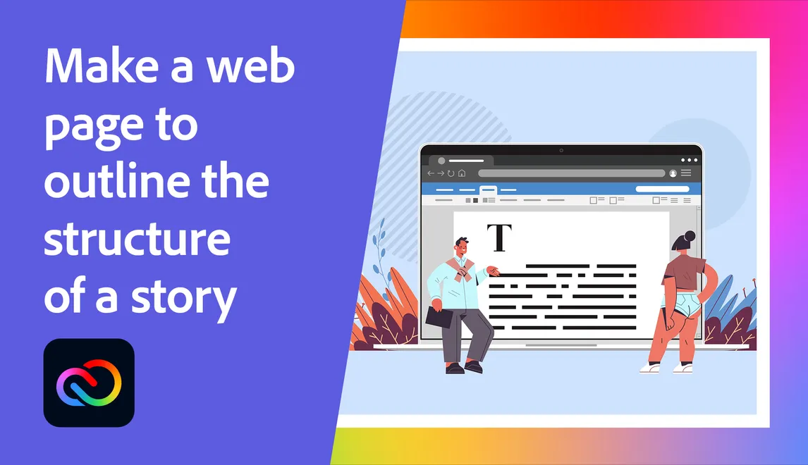 Make a web page to outline the structure of a story | Adobe Education ...