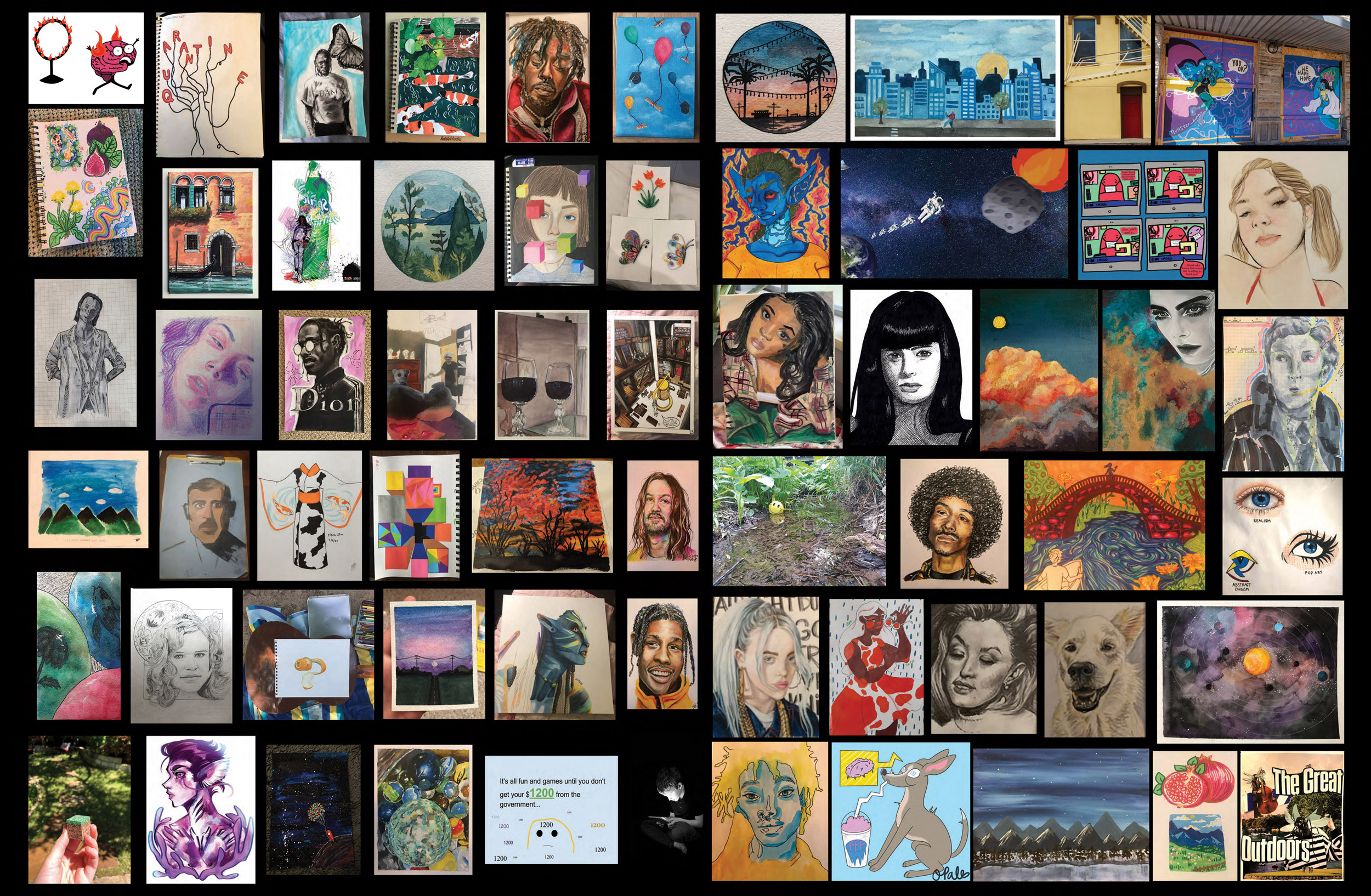 Covid-19 Collage of Student Works Completed during the Pandemic | Adobe ...