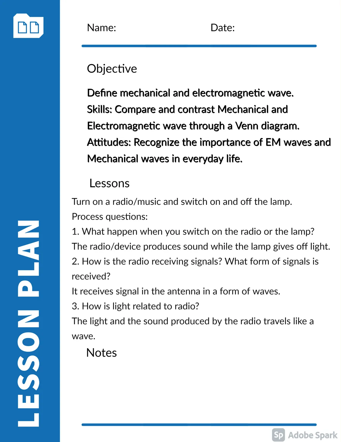 Wave: Mechanical Wave Vs. Electromagnetic wave | Adobe Education Exchange