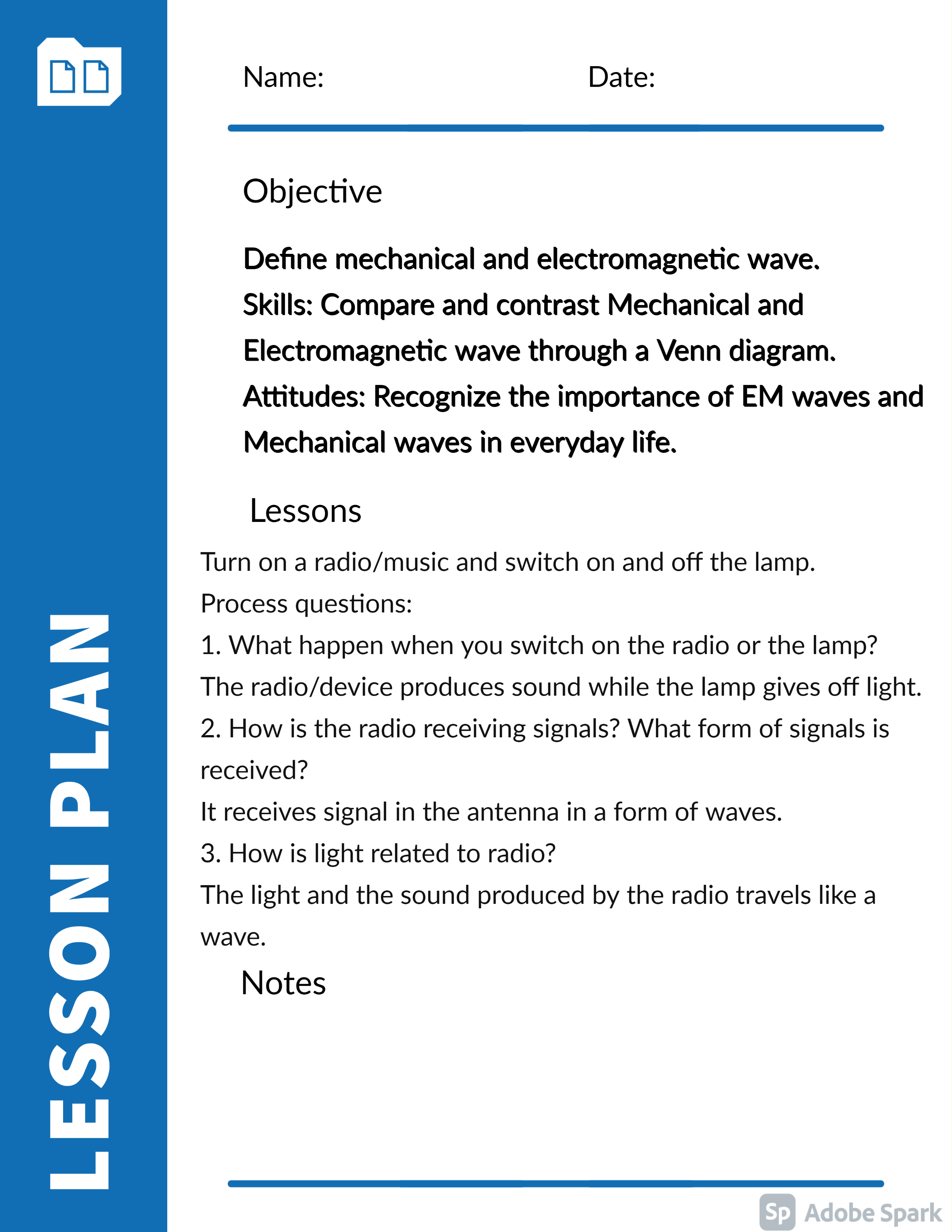 Wave: Mechanical Wave Vs. Electromagnetic wave | Adobe Education Exchange