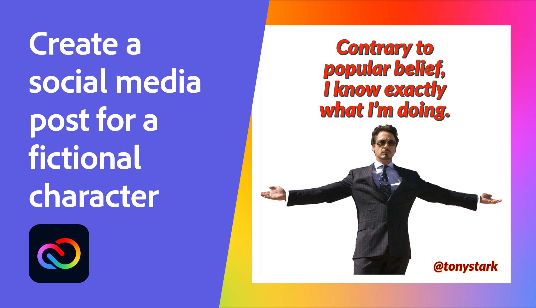 Create a social media post for a fictional character | Adobe Education ...
