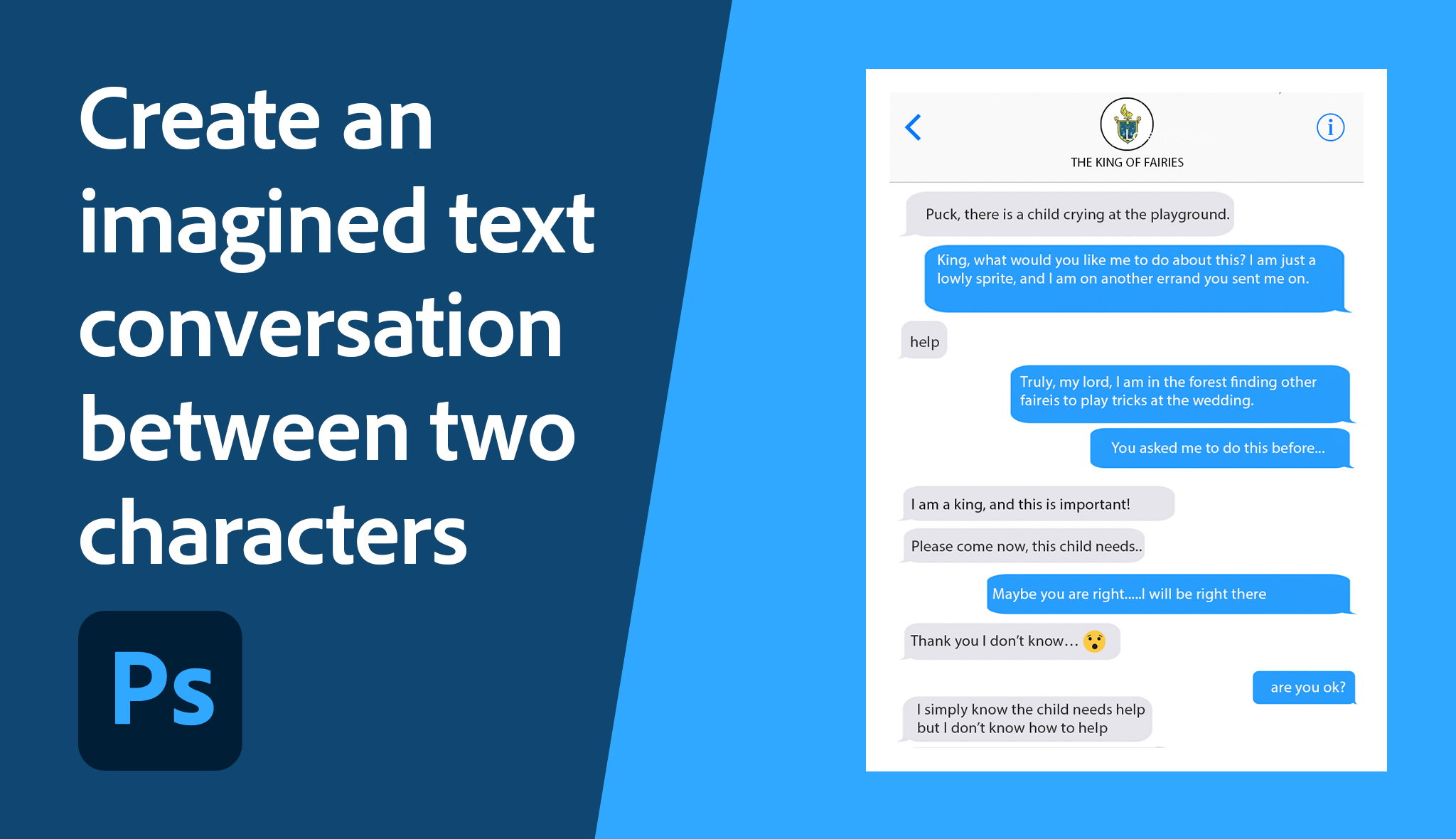 Create an imagined text conversation between two characters | Adobe ...