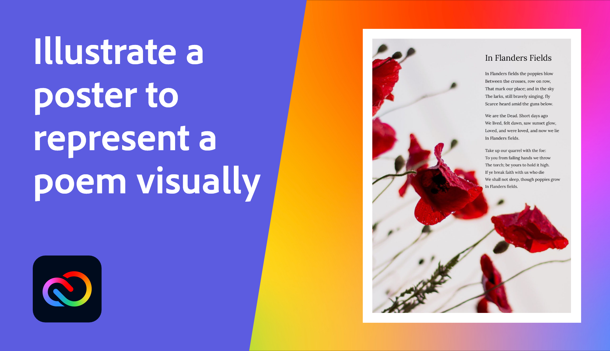 Illustrate a poster to represent a poem visually | Adobe Education Exchange