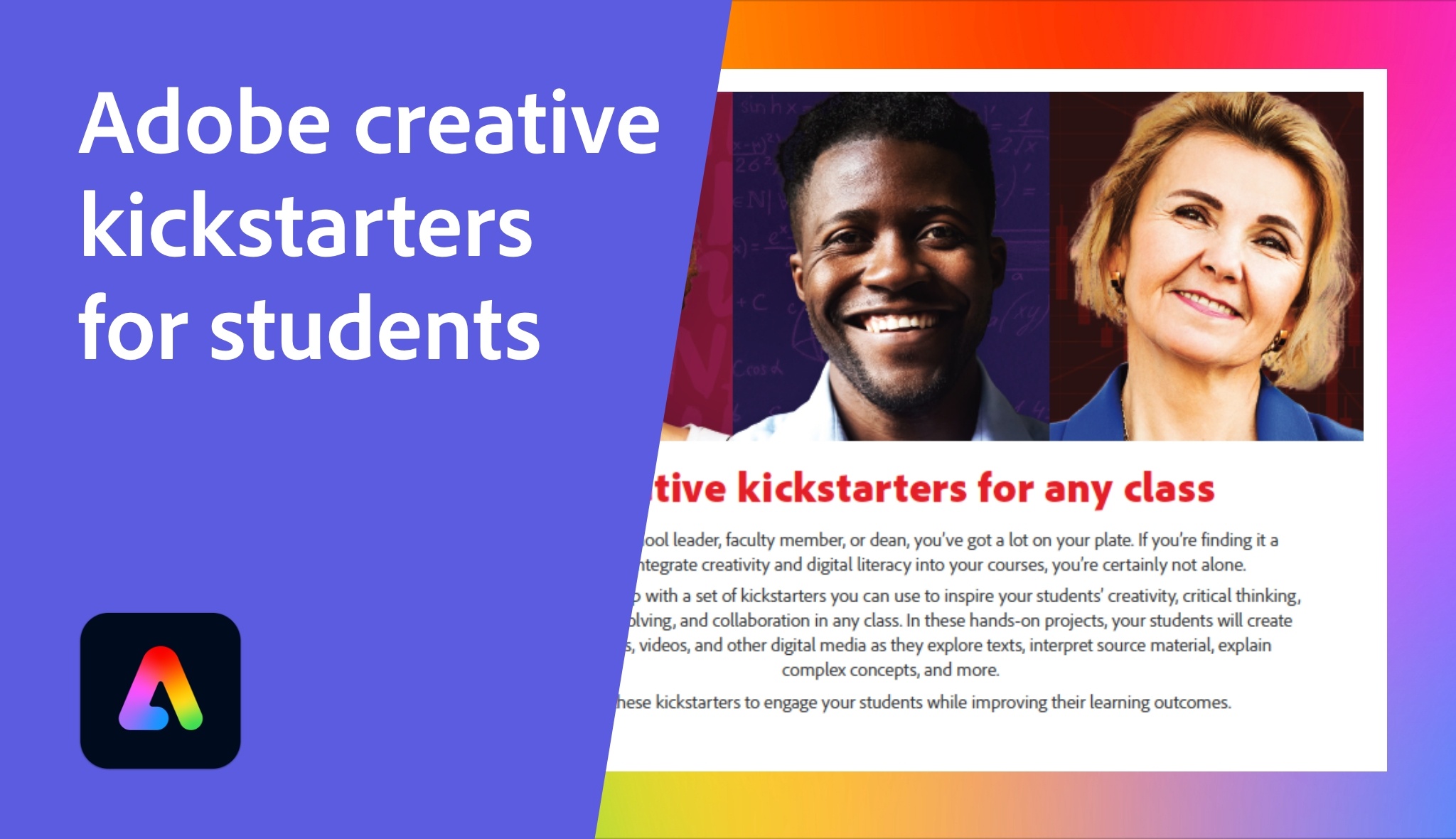 Quick Adobe Creative Kickstarters for Students | Adobe Education Exchange