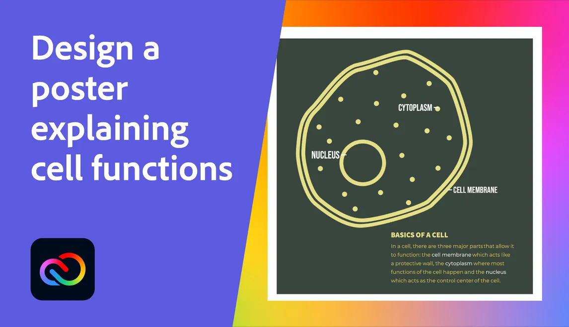 Design a poster explaining cell functions | Adobe Education Exchange