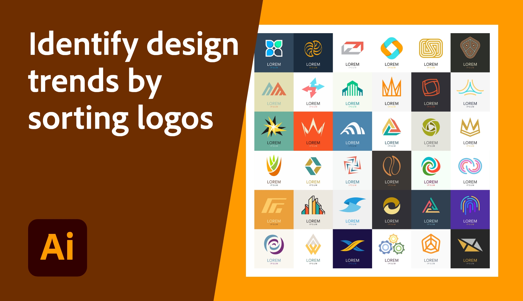 Identify design trends by sorting logos | Adobe Education Exchange