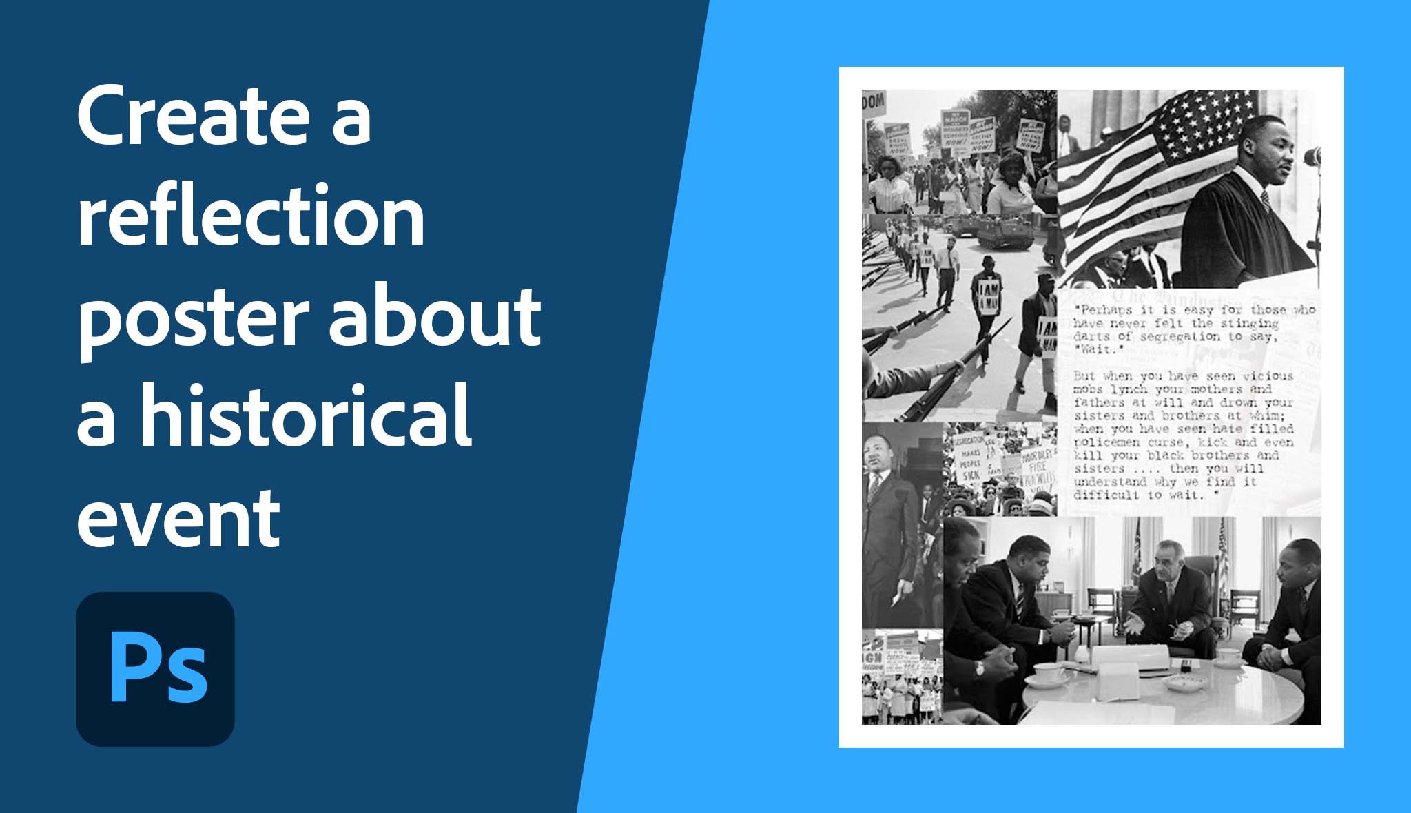 Create a reflection poster about a historical event | Adobe Education ...