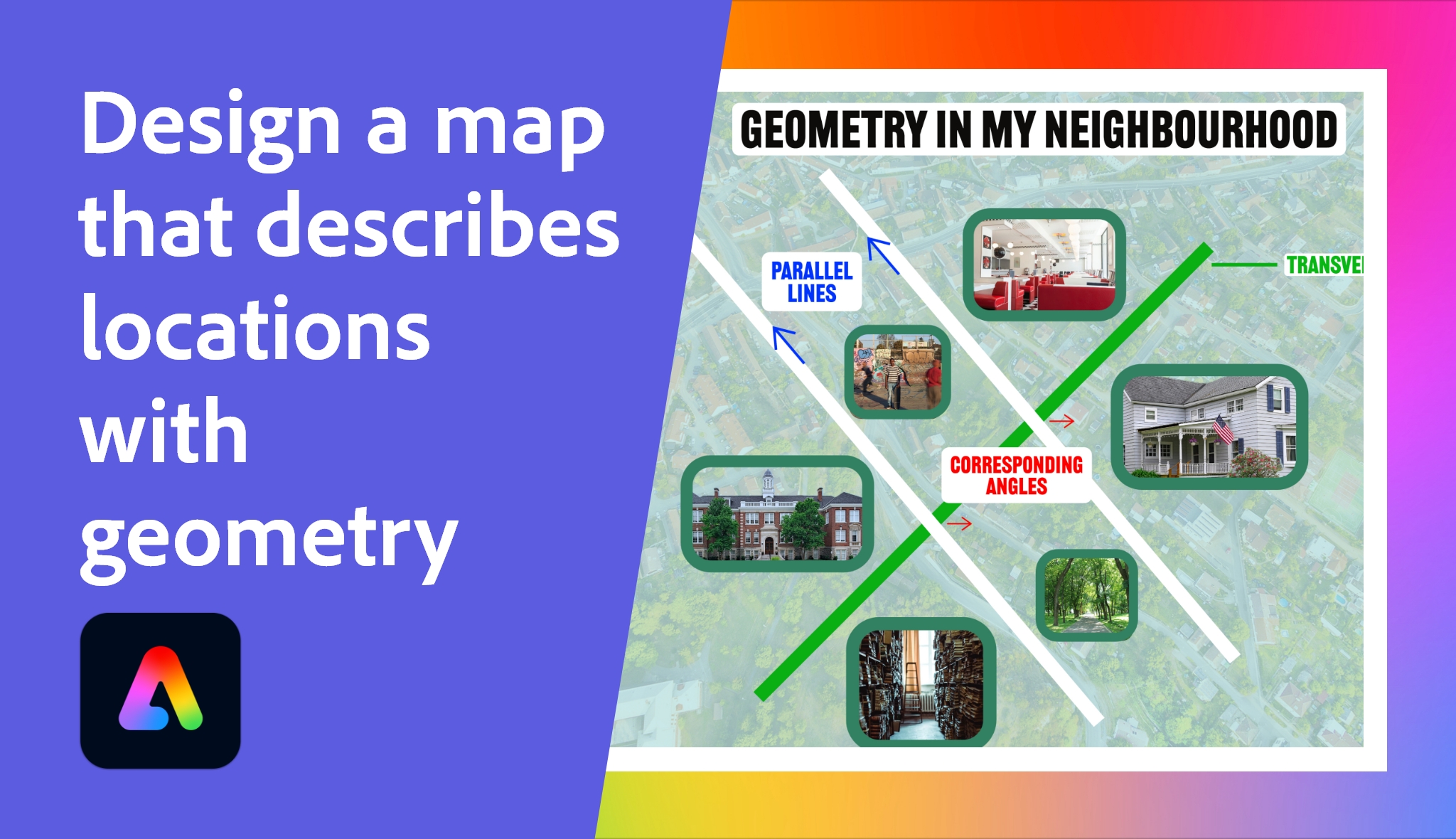 Design a map that describes locations with geometry | Adobe Education ...
