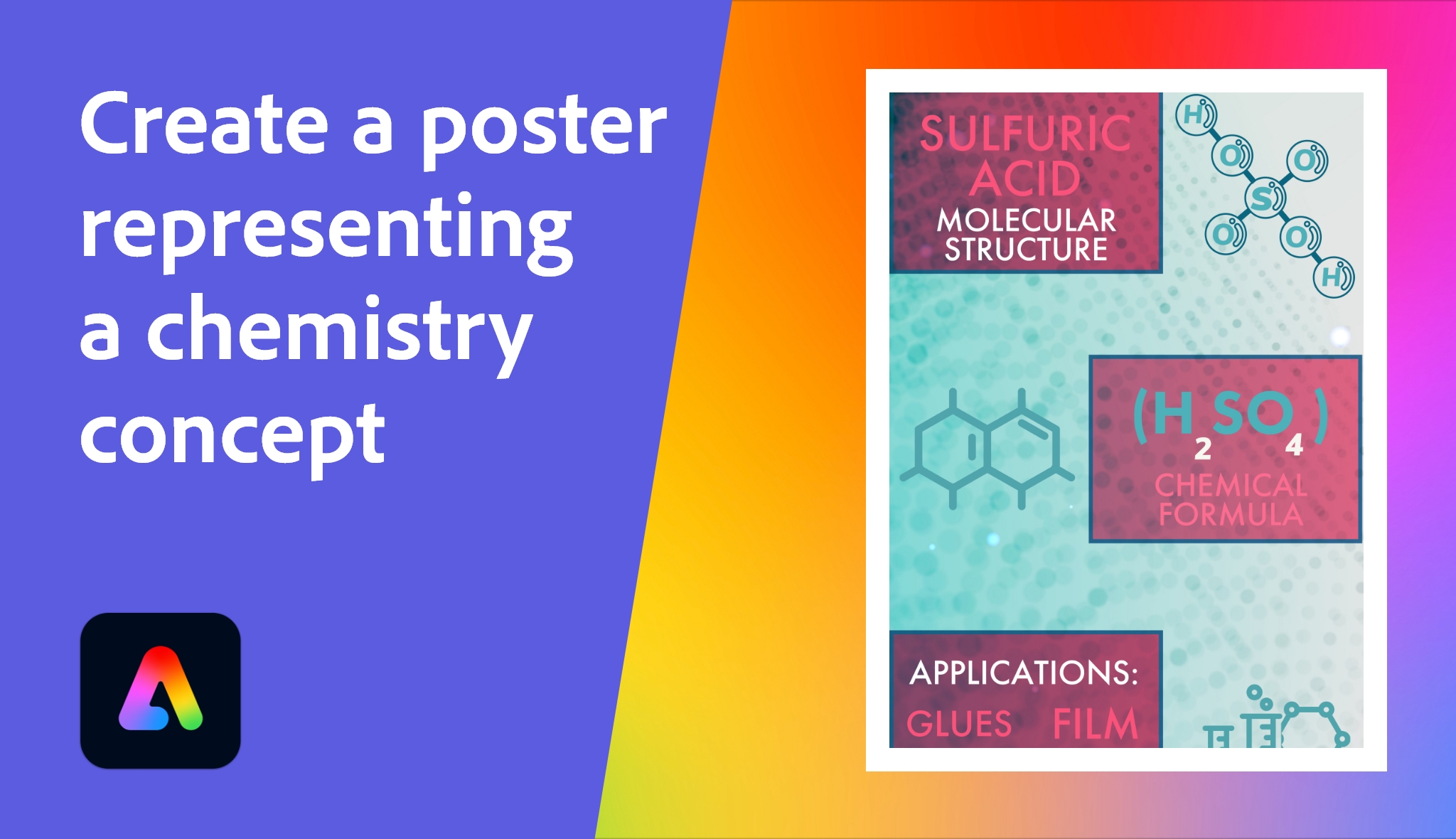 Create a poster representing a chemistry concept | Adobe Education Exchange