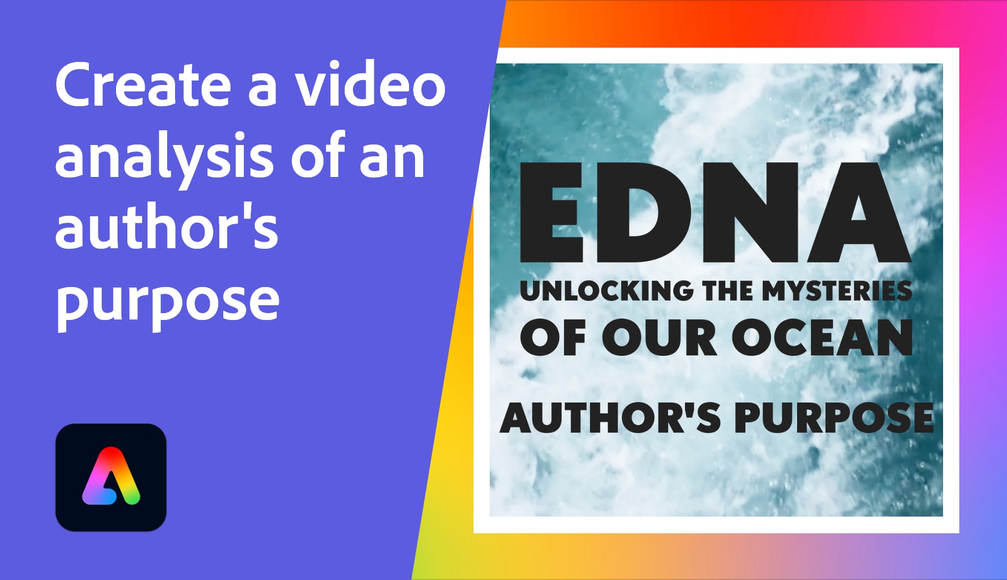Create a video analysis of an author's purpose | Adobe Education Exchange