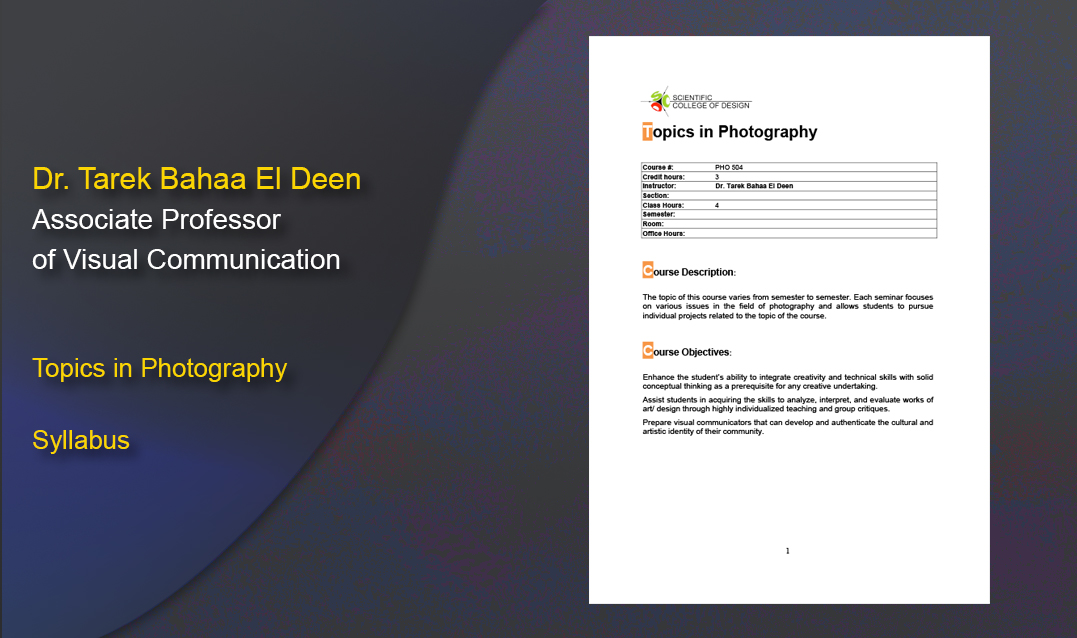 Topics in Photography | Adobe Education Exchange