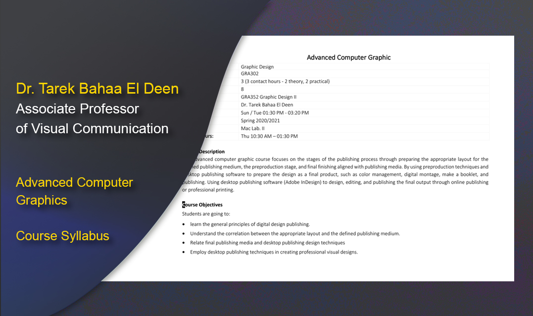 Advanced Computer Graphics Syllabus | Adobe Education Exchange Advanced Computer Graphics Syllabus | Adobe Education Exchange