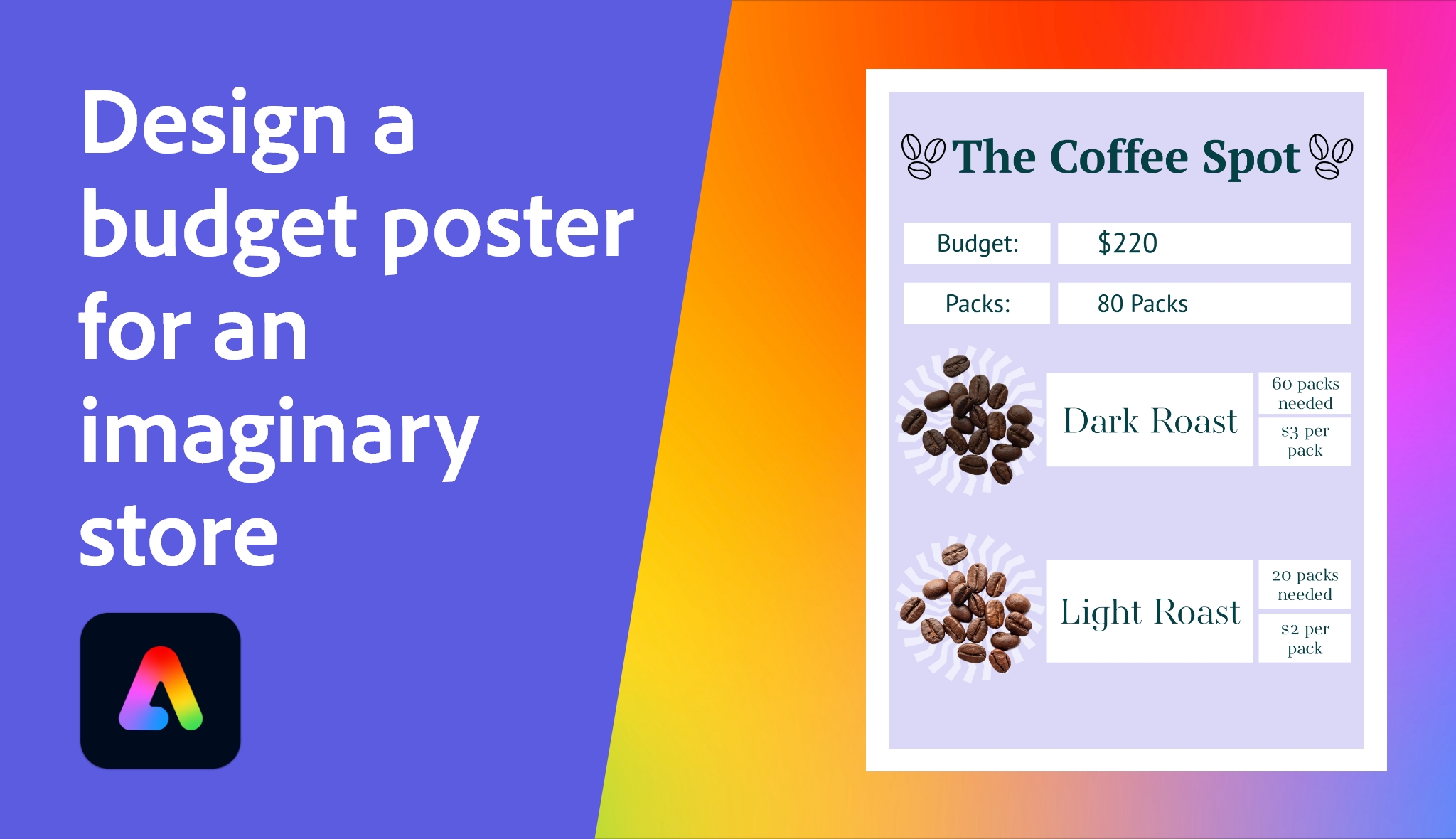 Design a budget poster for an imaginary store | Adobe Education Exchange