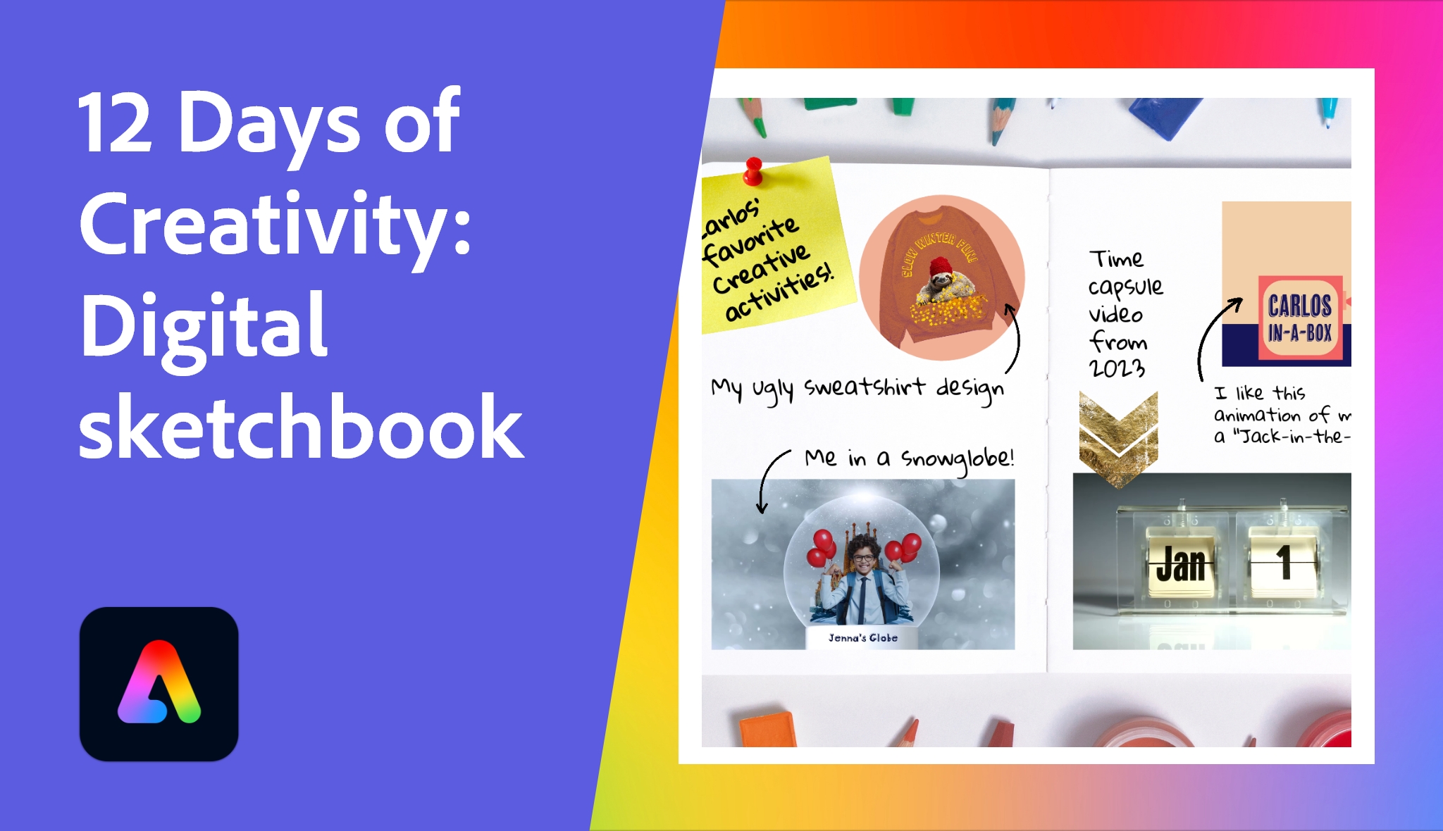 Digital sketchbook | 12 Days of Creativity | Adobe Education Exchange