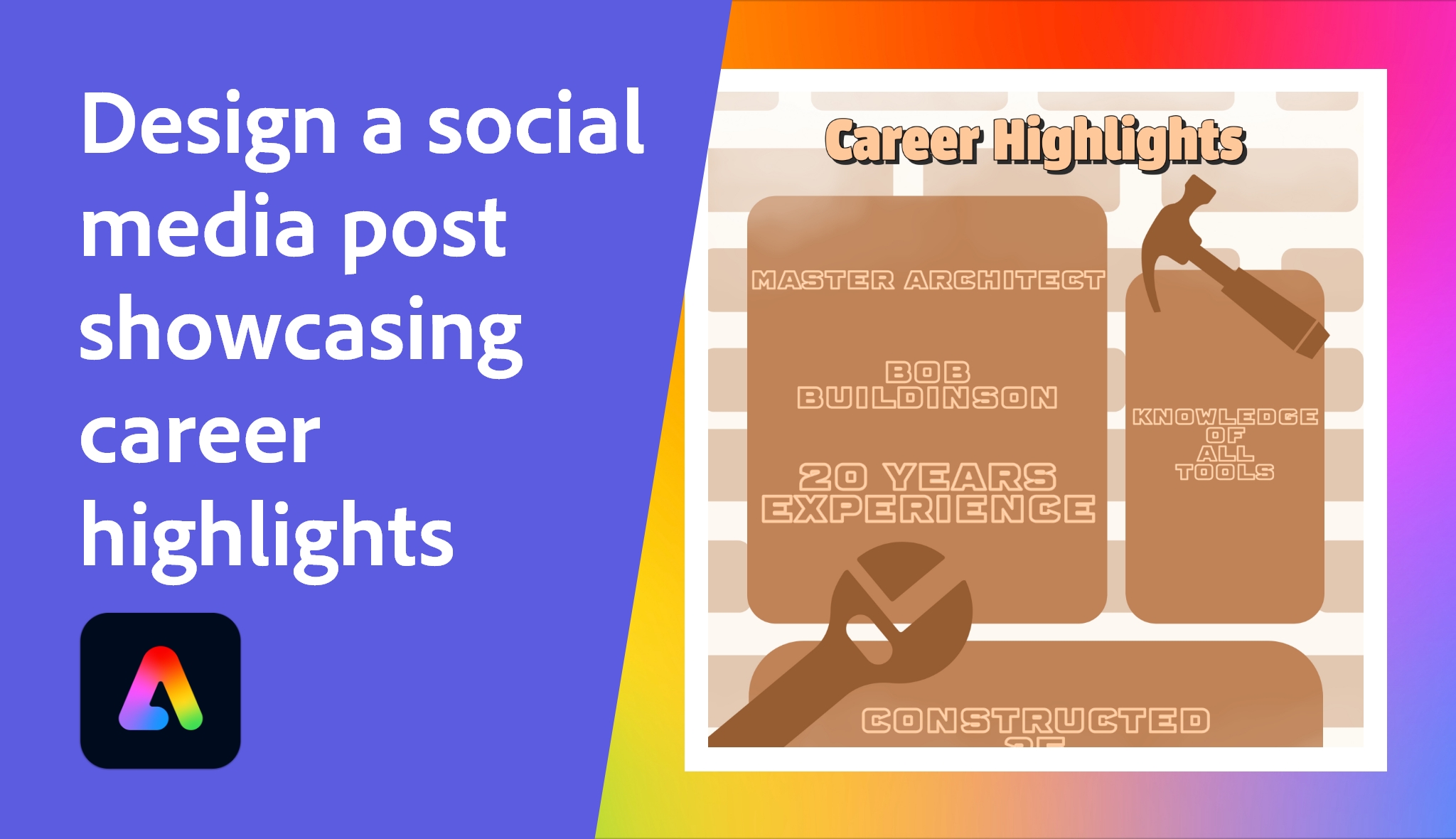 Design a social media post showcasing career highlights | Adobe ...