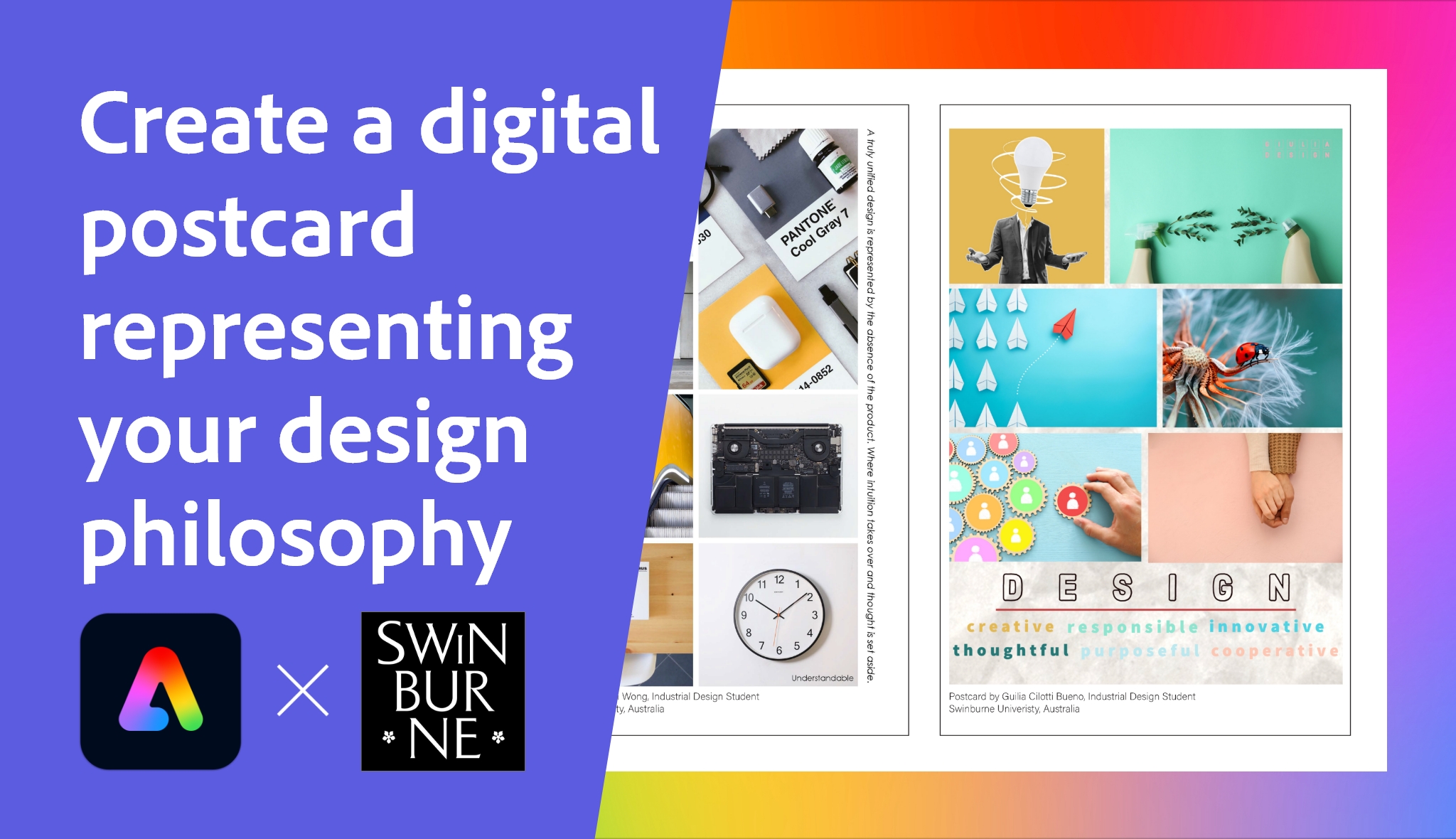 Create a digital postcard to represent your design philosophy | Adobe ...