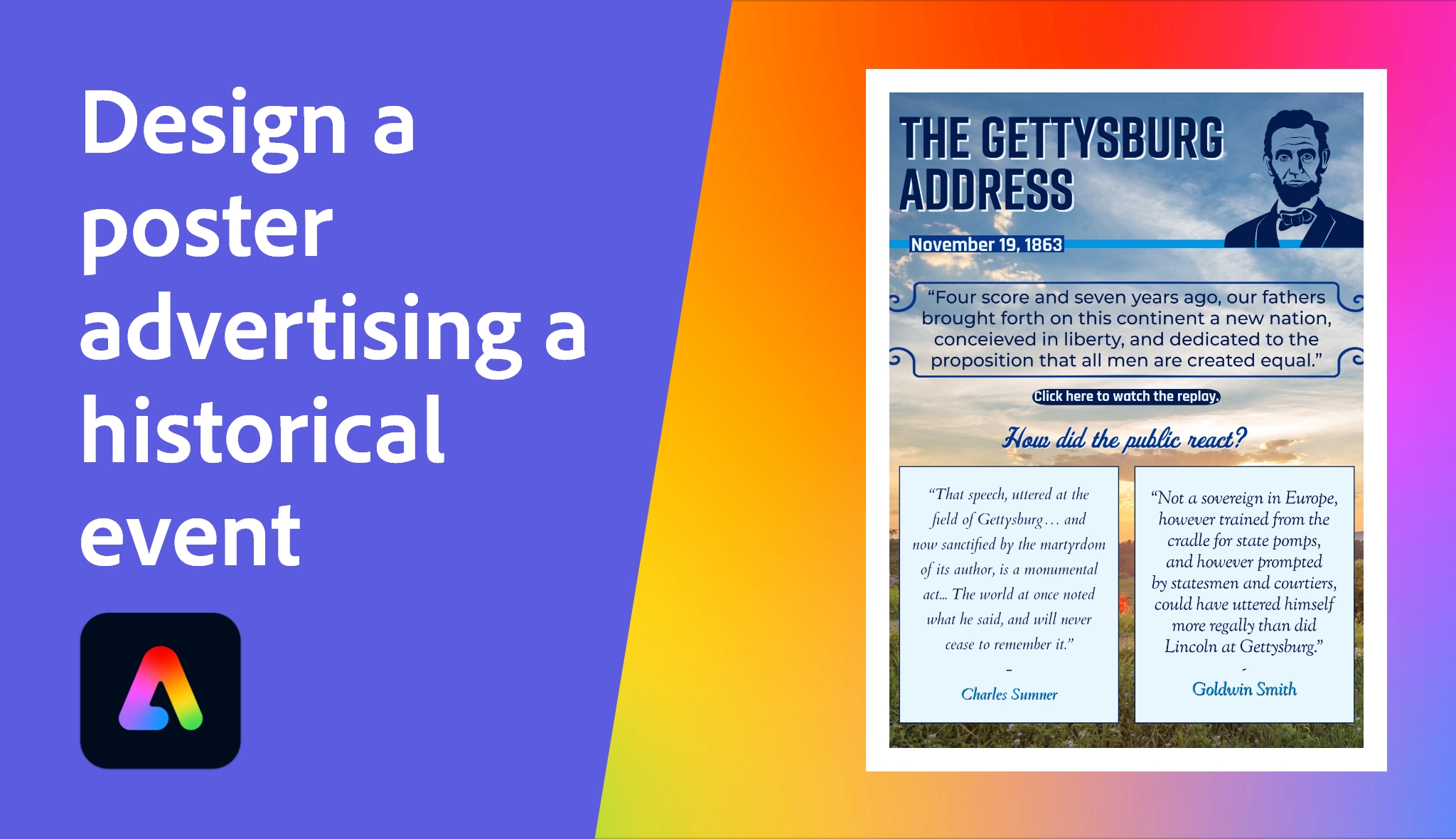 Design a poster advertising a historical event | Adobe Education Exchange