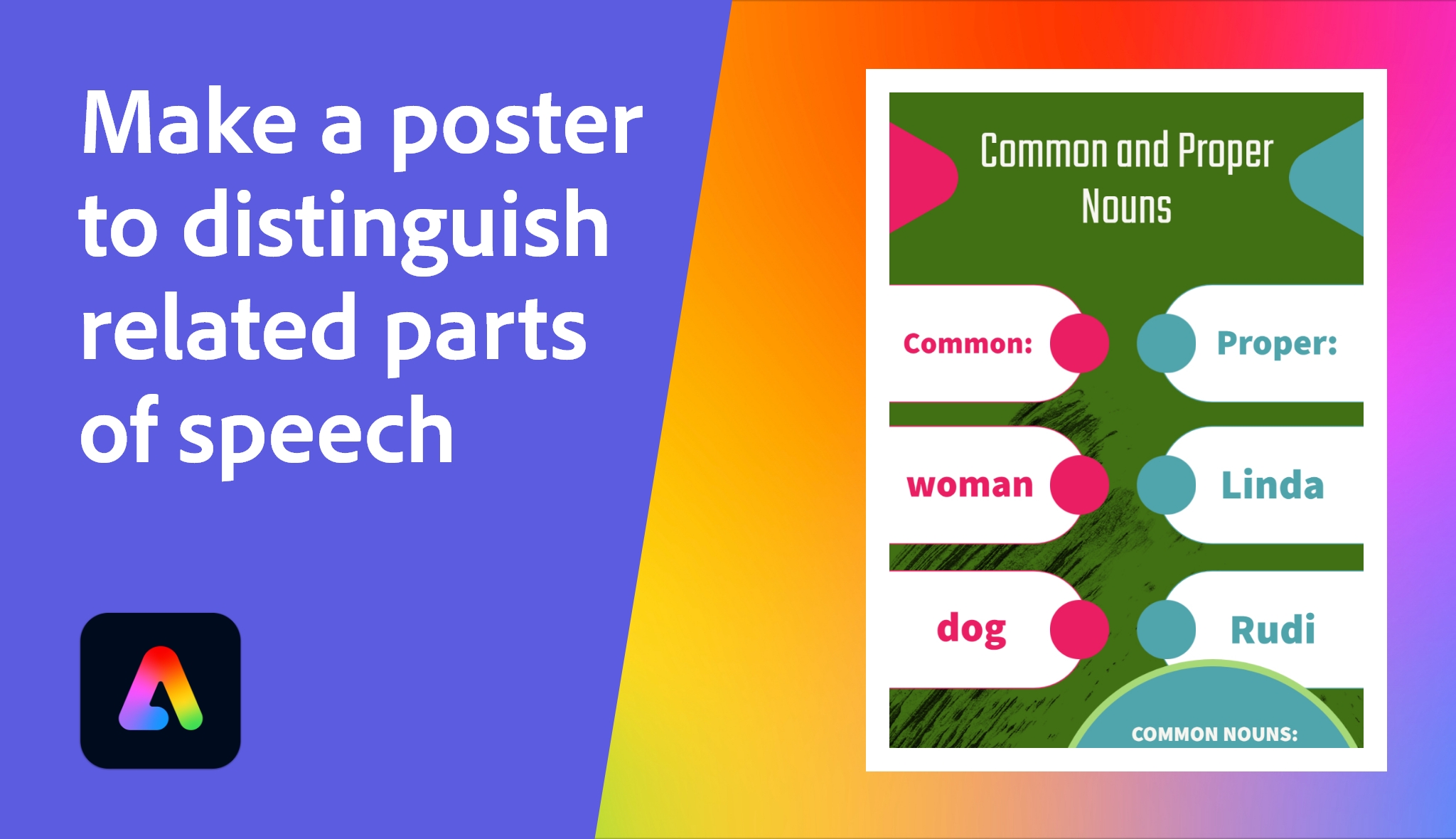 Design a poster to present grammar and syntax rules | Adobe Education ...