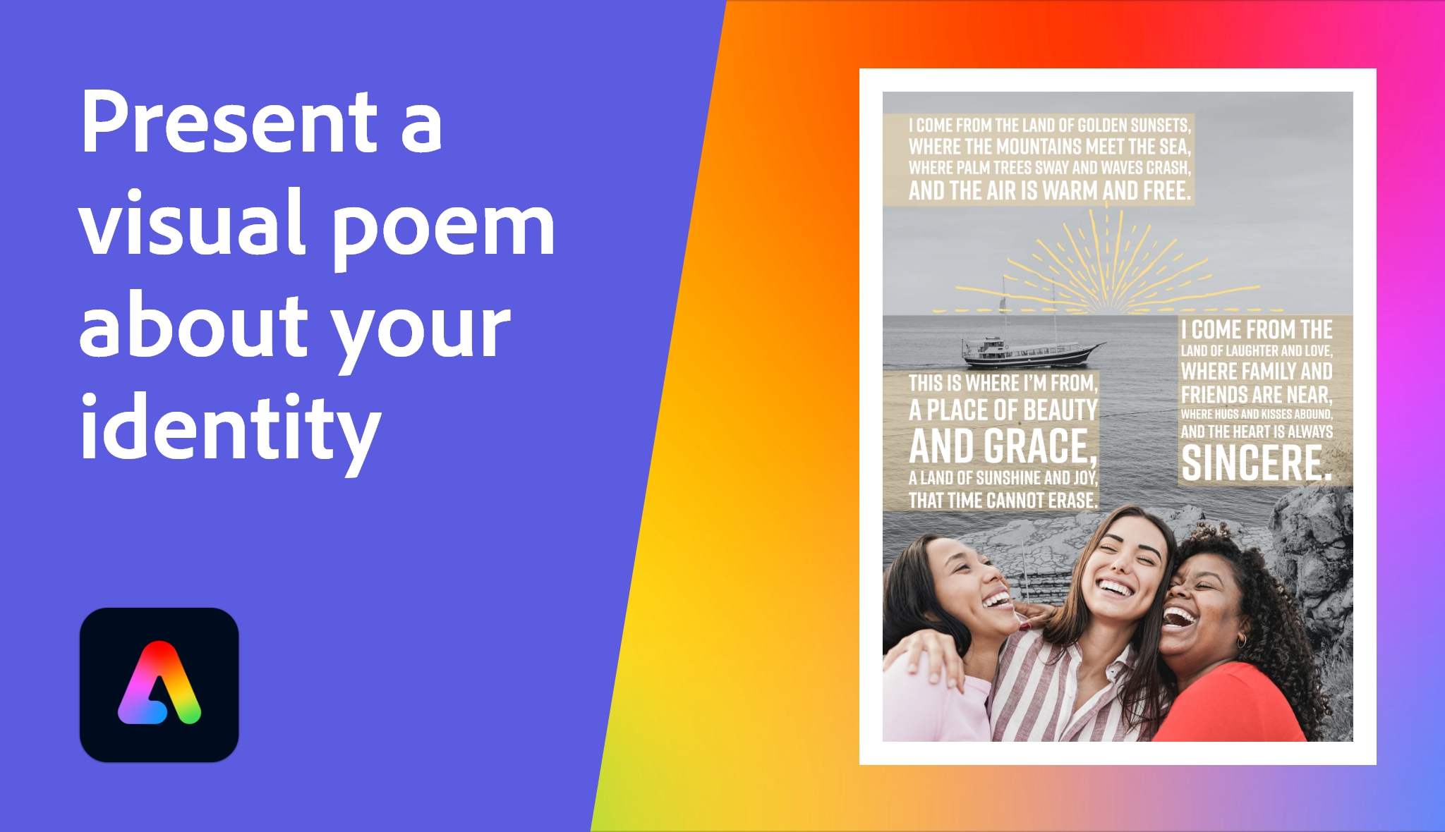Present a visual poem about your identity | Adobe Education Exchange